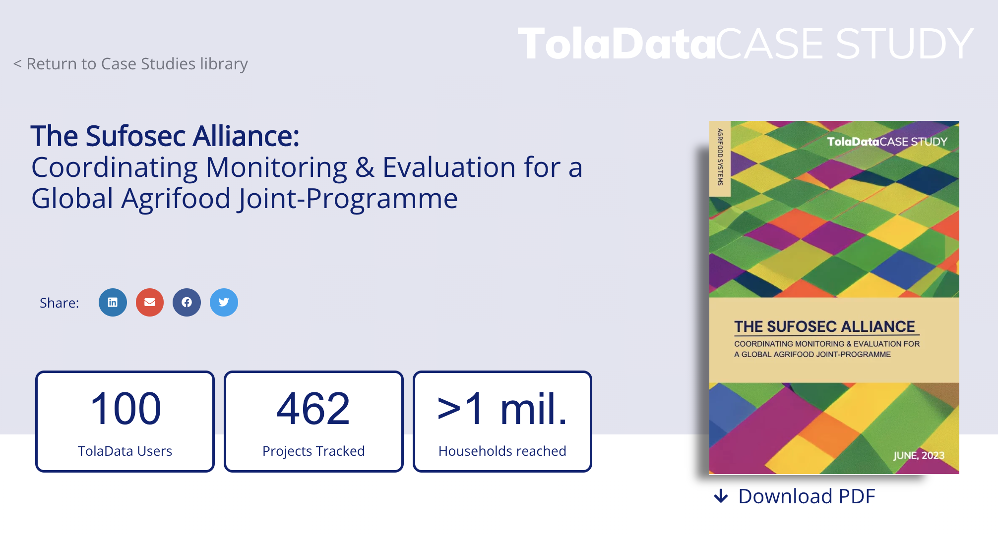 Case Study - Sufosec Alliance: Coordinating Monitoring & Evaluation for a Global Agrifood Joint ...