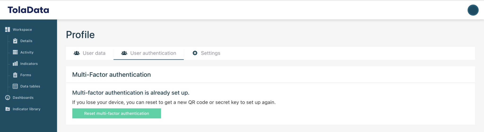 Login and account set up - TolaData